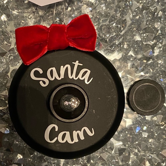 Hand Crafted | Holiday | 3santas Cam Black Disc Ornament Letter From ...